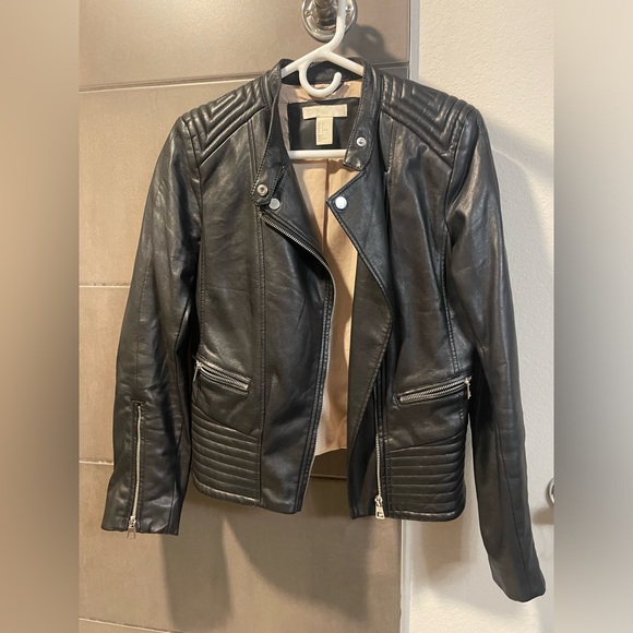 H&M | Jackets & Coats | Leather Jacket | Poshmark